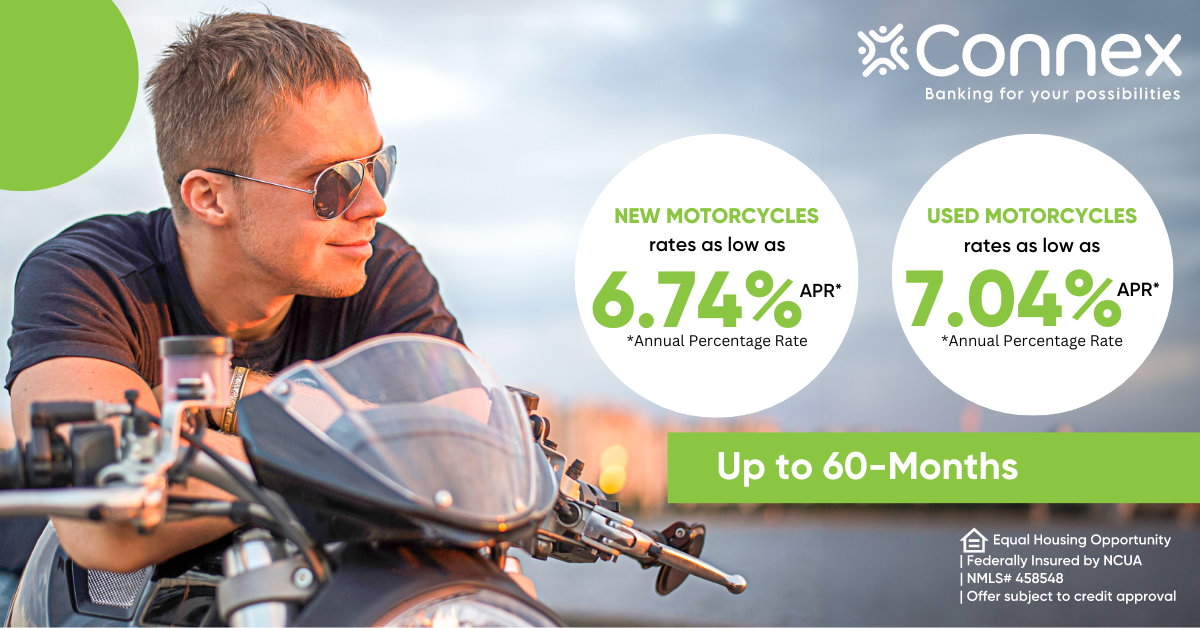 Connex Credit Union - Products - Personal - Loans - Motorcycle Loans